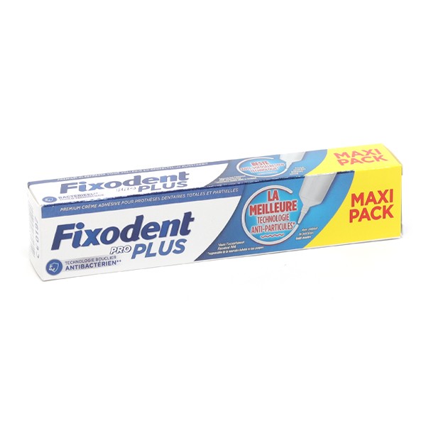 Fixodent Pro Plus crème adhésive anti-particules - Prothèses dentaires