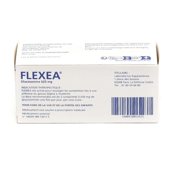 Flexea 625 mg comprimés glucosamine - Arthrose du genou