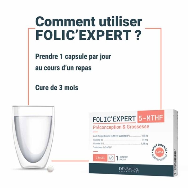 Densmore Folic Expert 5-MTHF - Acide folique - Conception et grossesse