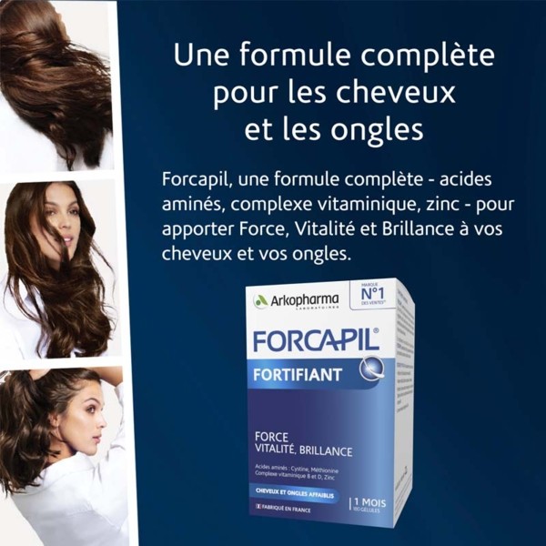 Forcapil fortifiant cheveux et ongles affaiblis - Force et vitalité