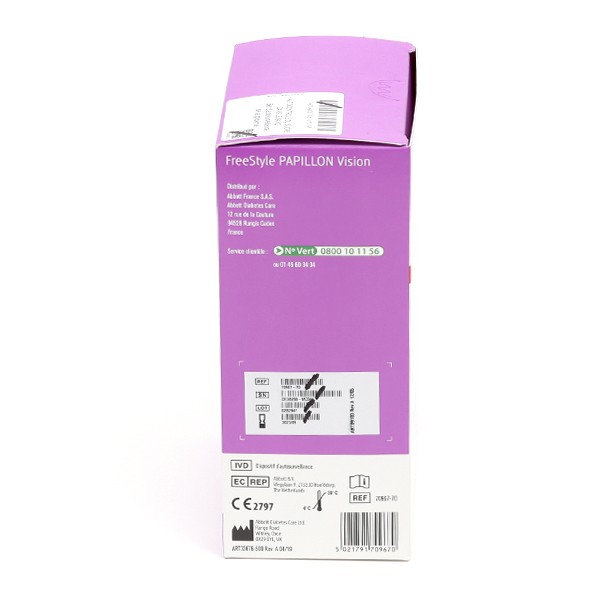 FreeStyle Papillon Vision set autosurveillance - Lecteur de glycémie