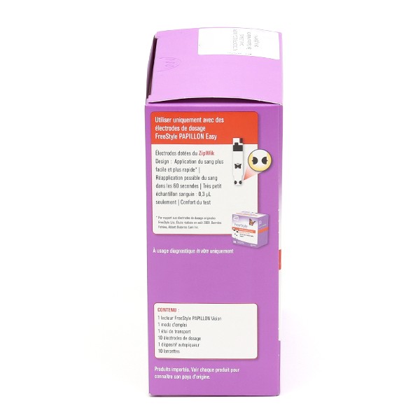 FreeStyle Papillon Vision set autosurveillance - Lecteur de glycémie