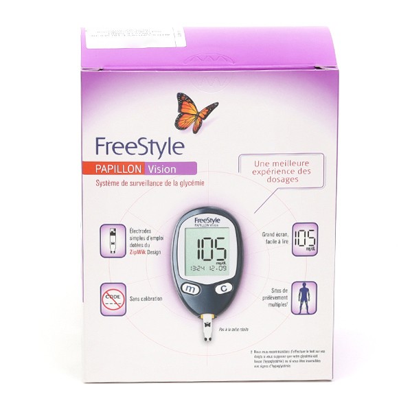 FreeStyle Papillon Vision set autosurveillance - Lecteur de glycémie