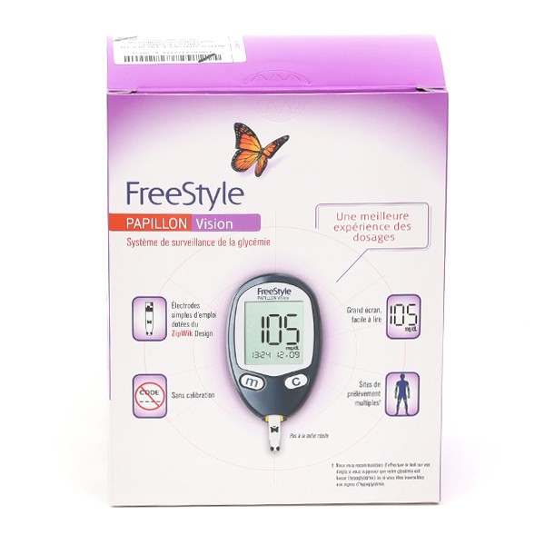 FreeStyle Papillon Vision set autosurveillance - Lecteur de glycémie