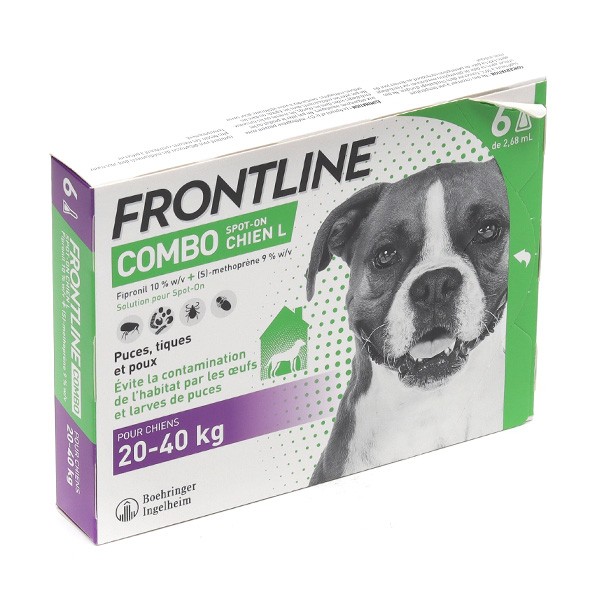 Frontline COMBO pipettes pour chien - Anti puce, tique, poux