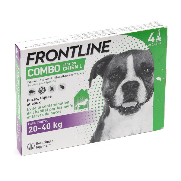 Frontline COMBO pipettes pour chien - Anti puce, tique, poux