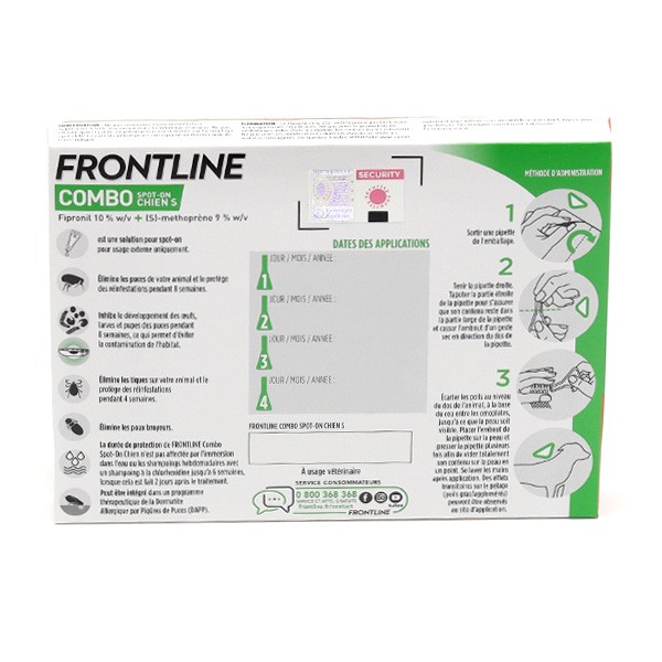 Frontline COMBO pipettes pour chien - Anti puce, tique, poux