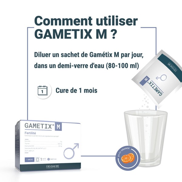 Gametix M 30 sachets - Complément alimentaire fertilité masculine