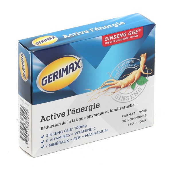 Gerimax Active énergie - Vitamines et ginseng - Lutter contre la fatigue