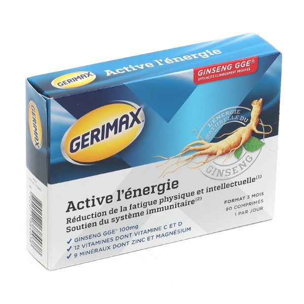 Gerimax Active énergie - Vitamines et ginseng - Lutter contre la fatigue