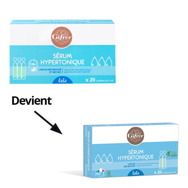 Gifrer Sérum hypertonique bébé - Nez bouché - Rhume - Décongestionnant