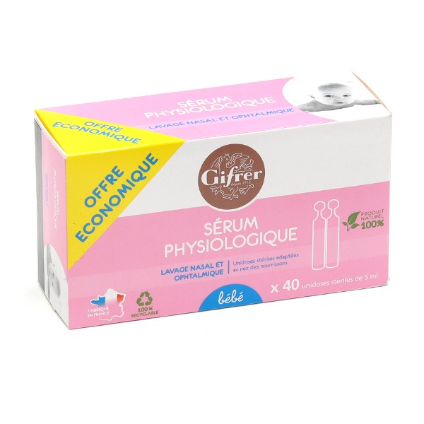 Gifrer Bébé - Sérum physiologique - Pour le lavage du nez et des yeux