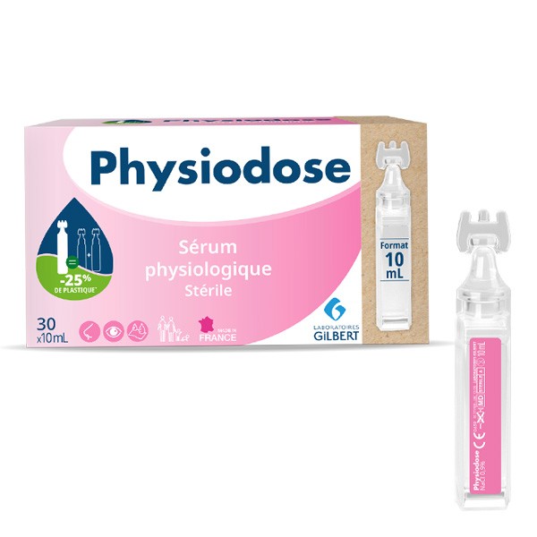 Gilbert Physiodose - Sérum physiologique - Nettoyage des yeux, du nez