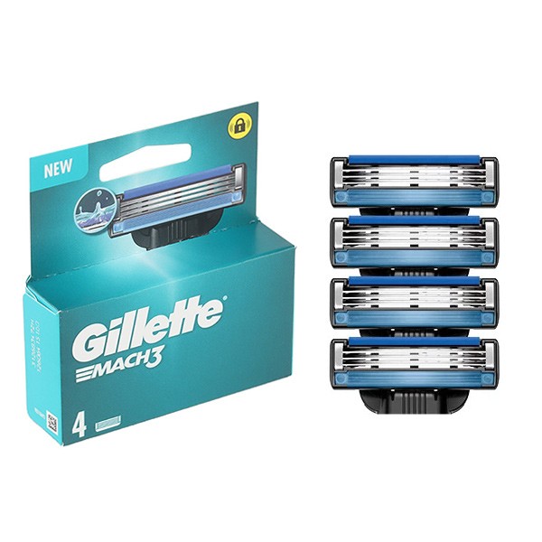 Gillette Lames de rasoir pour manche Mach 3 - Tête de rechange lubrifiée