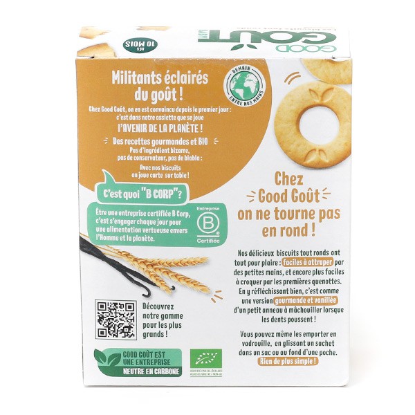 Good Goût Tout Ronds Vanille bio biscuits - Bébé dès 10 mois