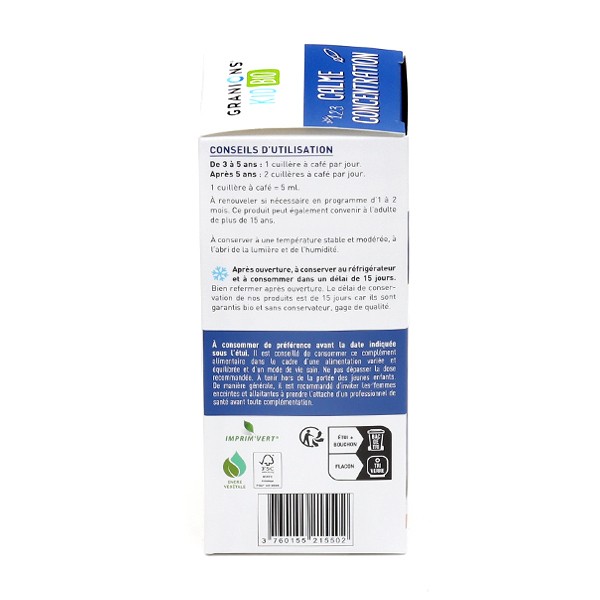 Granions Sirop Kid Bio Calme Concentration - Apprentissage - Stress