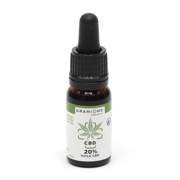 Granions Huile de CBD 20% sans THC - Massage relaxant Chanvre