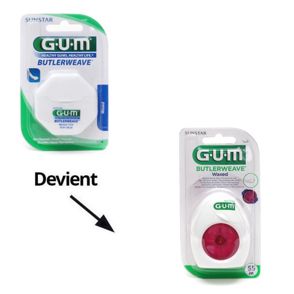 Gum Fil dentaire ciré Butlerweave - Gingivite et anti tartre