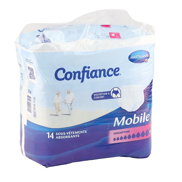 Slips absorbants Confiance Mobile Slip Absorption 10G - Incontinence