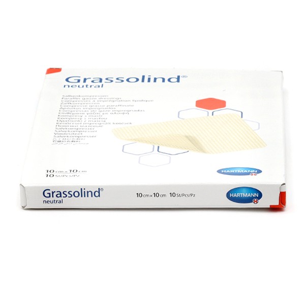 Hartmann Compresses Grassolind Neutral - Plaies et Brûlures - Tulle gras