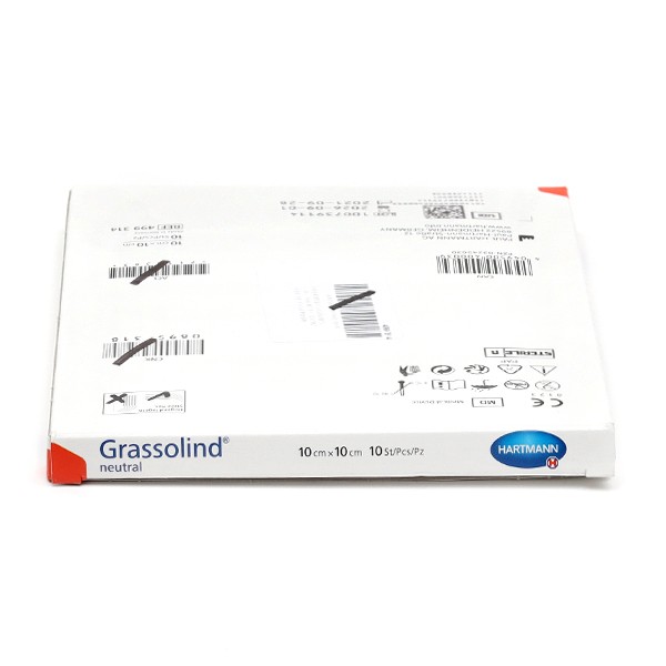 Hartmann Compresses Grassolind Neutral - Plaies et Brûlures - Tulle gras