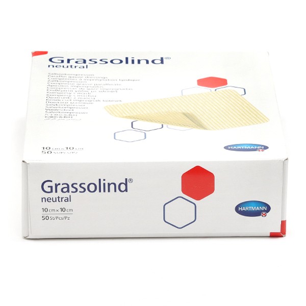 Hartmann Compresses Grassolind Neutral - Plaies et Brûlures - Tulle gras