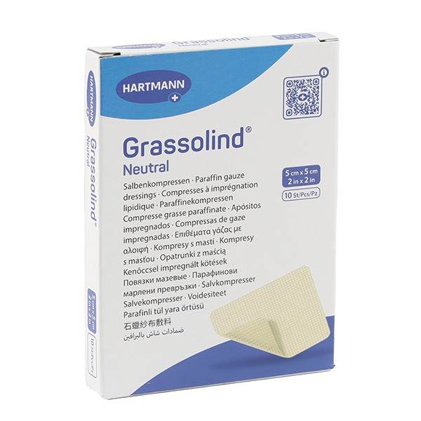 Hartmann Compresses Grassolind Neutral - Plaies et Brûlures - Tulle gras