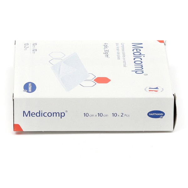 Medicomp compresses en non tissé 10 x 10 cm - Soins des plaies - Très ...
