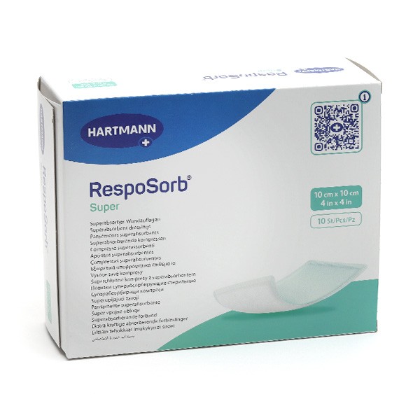 Hartmann RespoSorb Super pansement hydrocellulaire absorbant par 10
