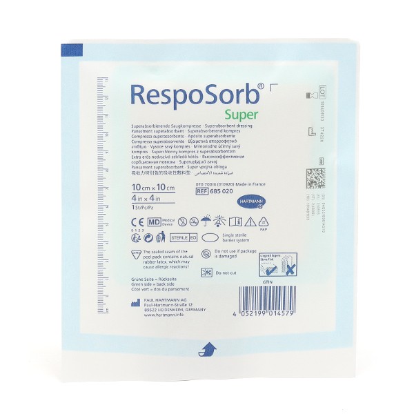 Hartmann RespoSorb Super pansement hydrocellulaire absorbant par 10