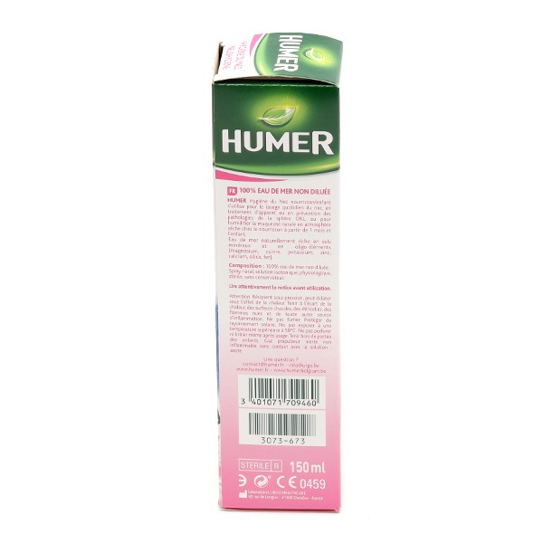 Humer Hygiène du Nez Bébé et Enfant spray nasal - Rhume - Isotonique