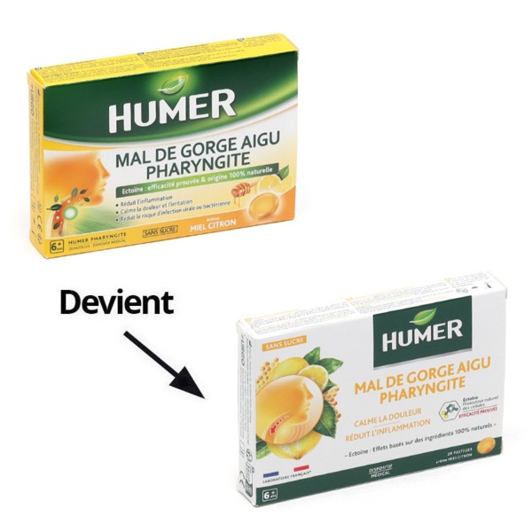 Humer Mal De Gorge Aigu Pharyngite pastilles sans sucre - Irritation