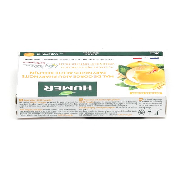Humer Mal De Gorge Aigu Pharyngite pastilles sans sucre - Irritation