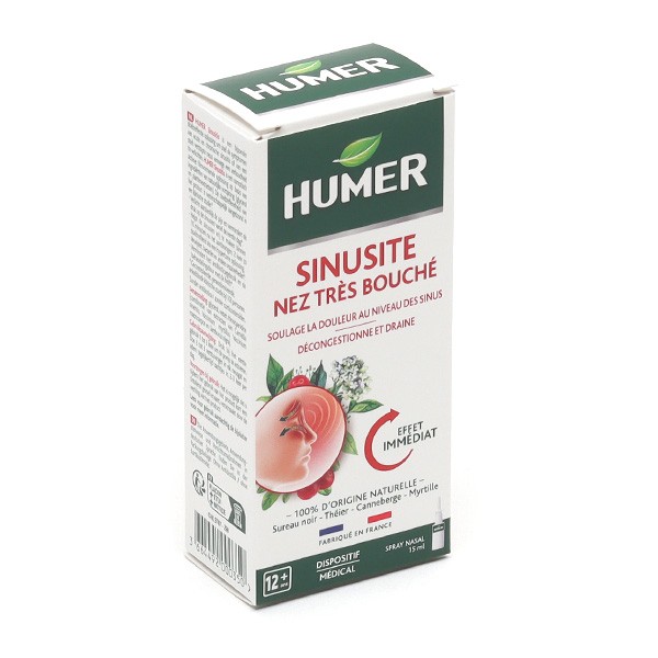 Humer Sinusite spray nasal nez très bouché : soulage et décongestionne