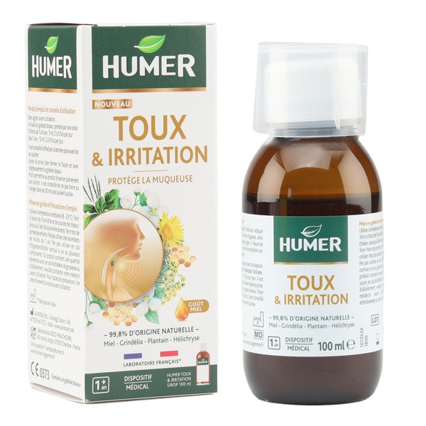 Humer sirop toux et irritation - Miel de manuka et plantes