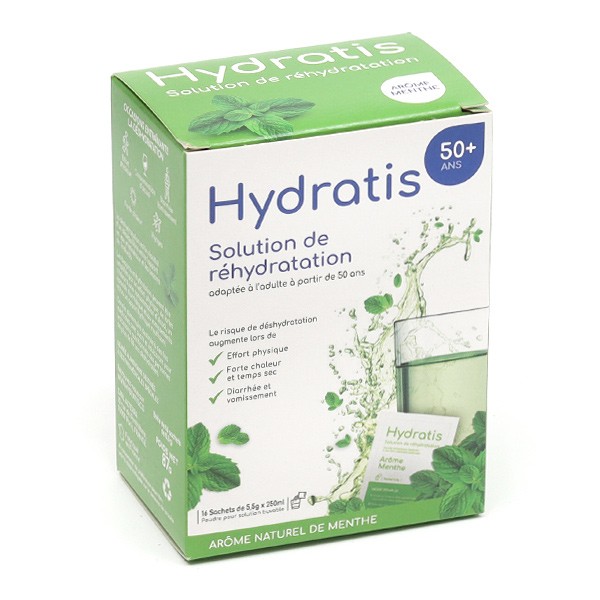 Hydratis solution pour la réhydratation 50 ans et plus - Chaleur, sport