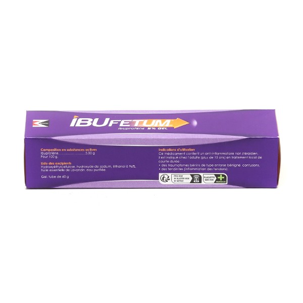 Ibufetum gel anti inflammatoire 5 % - Entorse, Tendinite - Douleurs