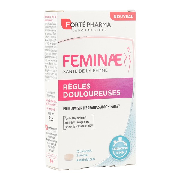 Forté Pharma Feminae Règles Douloureuses comprimé - Crampe abdominale