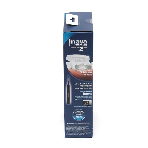 Inava Hybrid Timer brosse à dents électrique 2 en 1 - Plaque dentaire