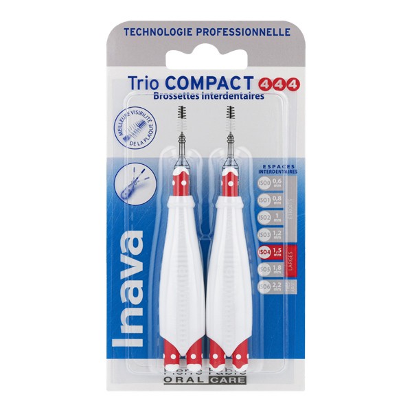Inava Trio Compact : 6 brossettes interdentaires - Plaque dentaire