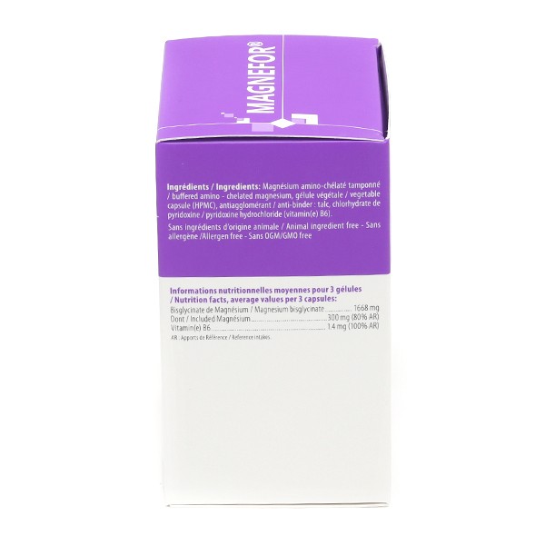 Magnefor 90 gélules végétales - Magnésium, vitamine B6 - Fatigue
