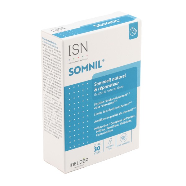 Somnil gélules - Mélatonine + plantes - Insomnie - Sommeil