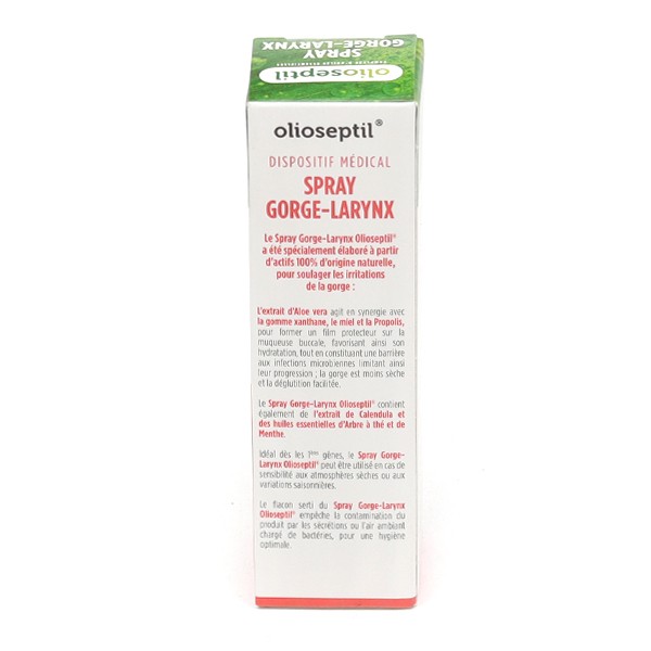 Spray gorge larynx Olioseptil antibactérien - Irritation - Déglutition