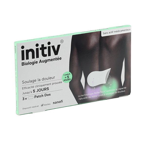 Sanofi Initiv patch Dos - Soulage la douleur 5 jours - Sans médicament