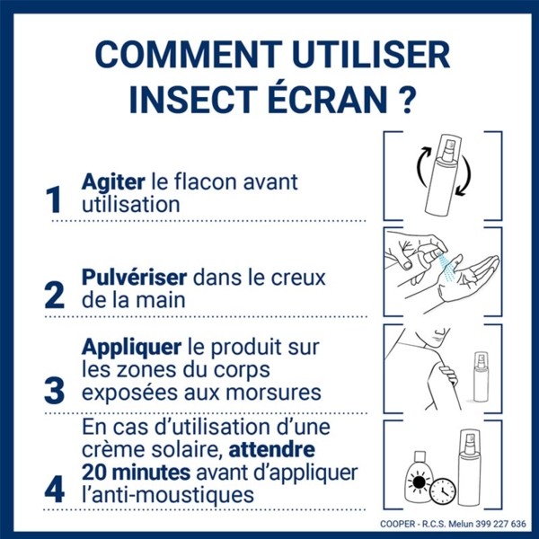 Insect Écran Lotion Anti-Tiques Spray – Maladie de Lyme - Répulsif
