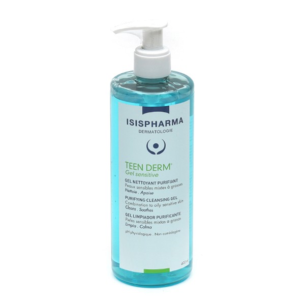 Isispharma Teen Derm Gel Sensitive nettoyant purifiant - Peaux grasses