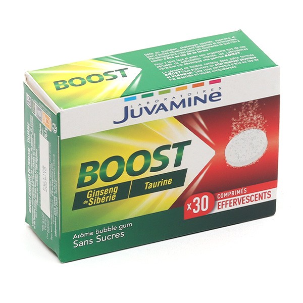 Juvamine Boost Ginseng Taurine comprimés effervescents - Tonus, fatigue