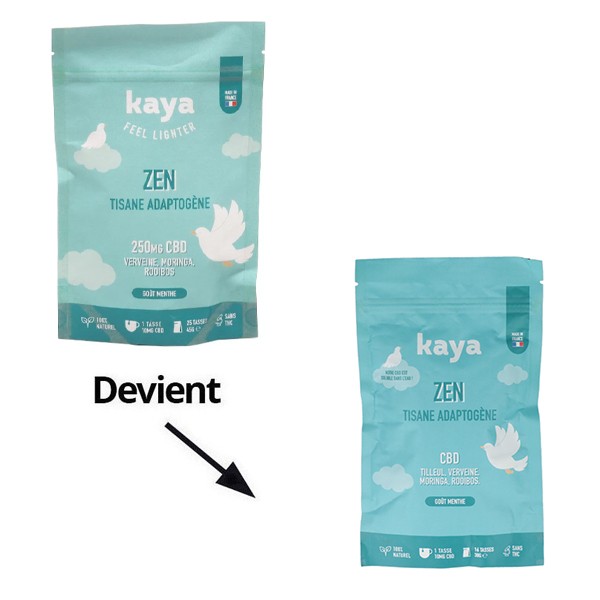 Kaya Zen tisane adaptogène 10 mg CBS/tasse - Goût menthe - Sommeil