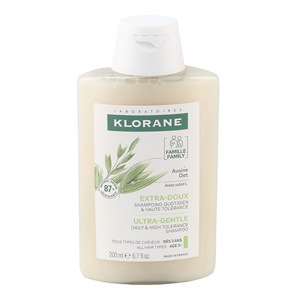Klorane shampoing extra-doux à l'avoine - Usage fréquent pour la Famille