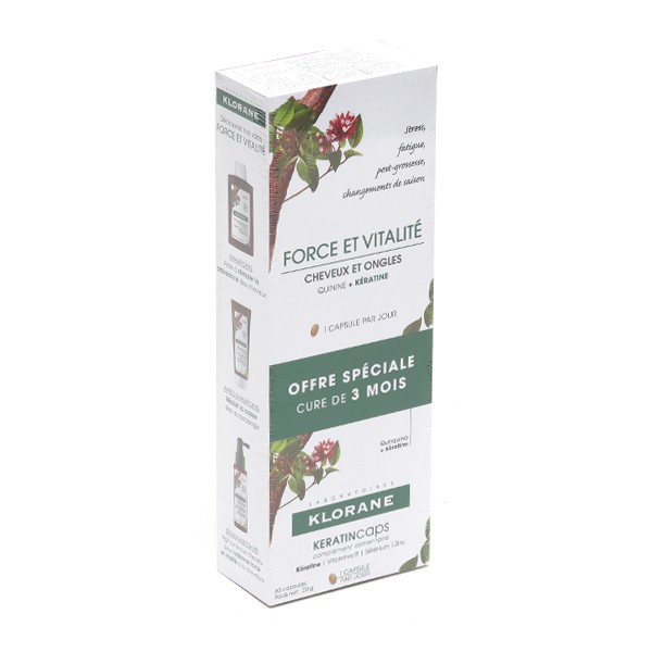 Klorane KeratinCaps Force et Vitalité capsules - Cheveux et ongles